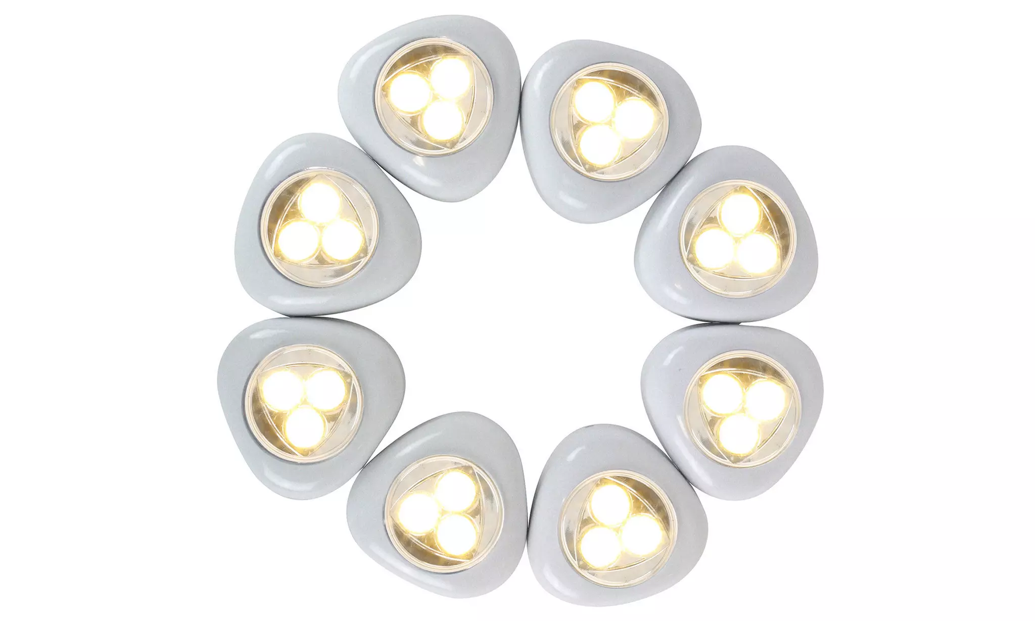 Stick-On Push Lights (8-Piece) | Groupon Goods