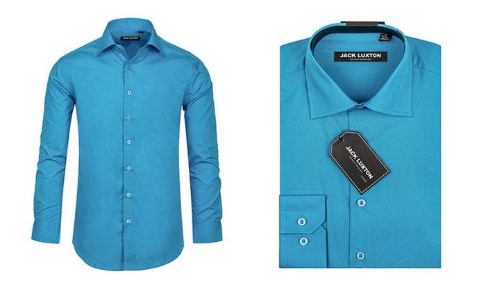 Jack Luxton Men's Slim-Fit Wrinkle-resistant Dress Shirt | Groupon