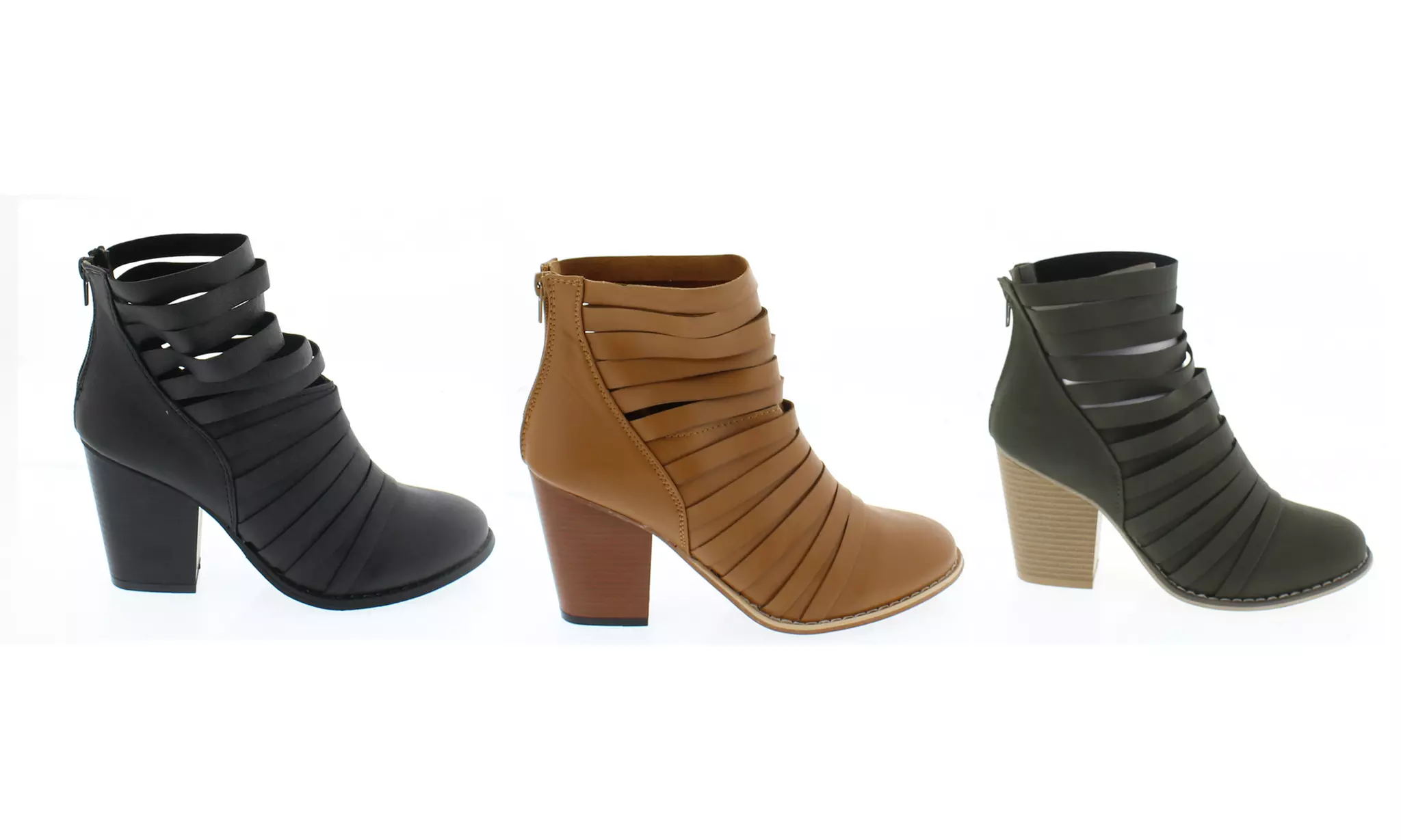 Women's Strappy Heeled Booties | Groupon Goods