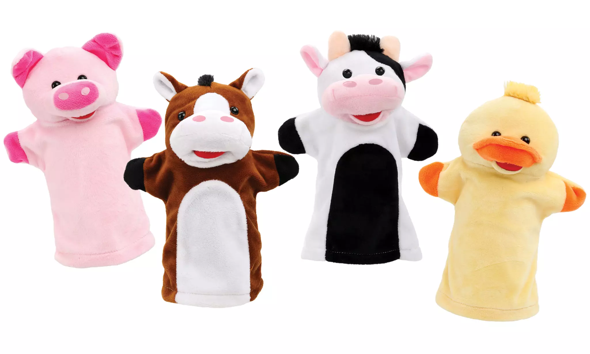 Animal Hand Puppets (4-Pack) | Groupon Goods