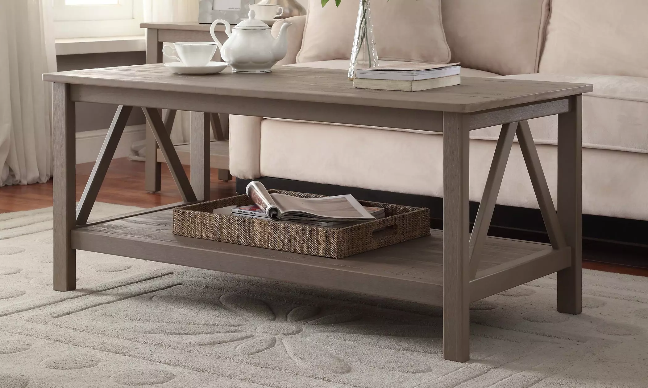 Titian Rustic Gray Accent Tables | Groupon Goods