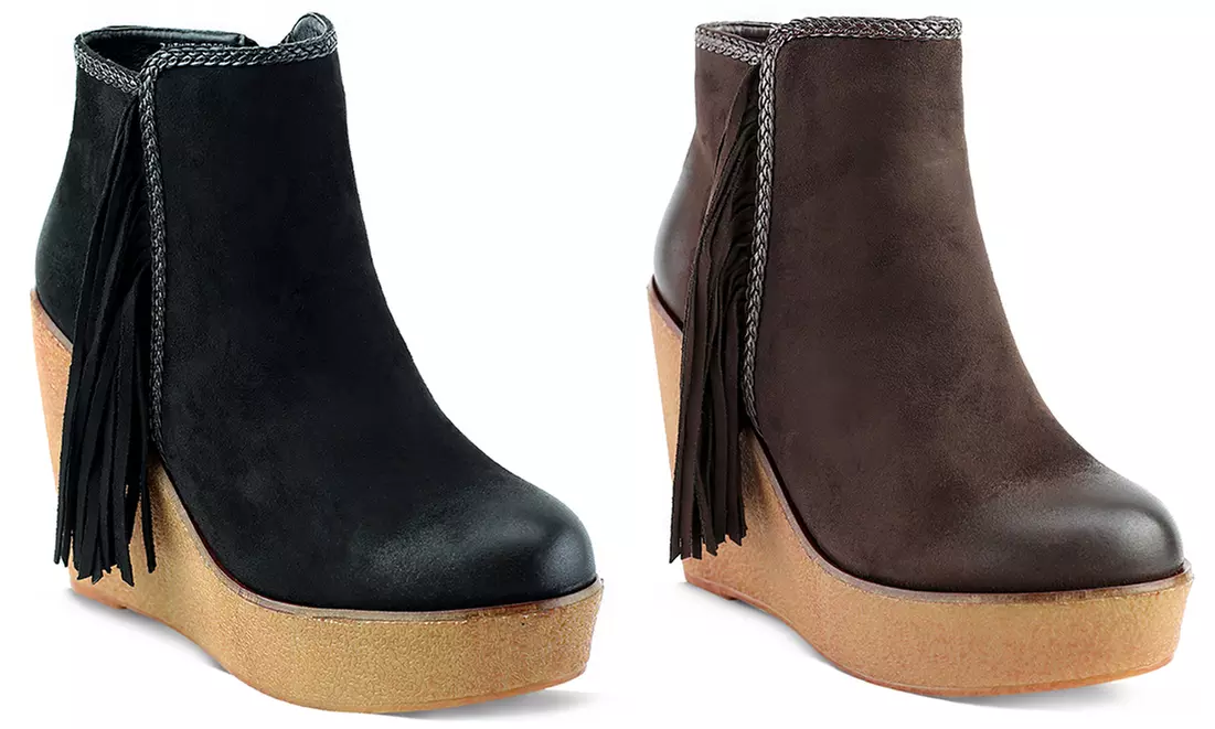 Women's Side-Fringe Wedges | Groupon Goods