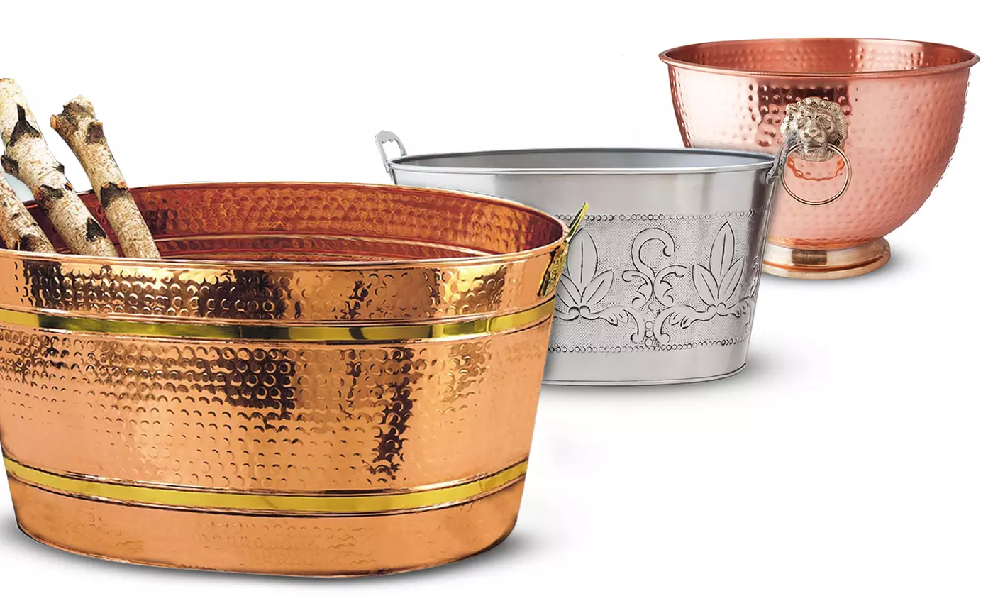Decorative Metal Party Tubs | Groupon Goods