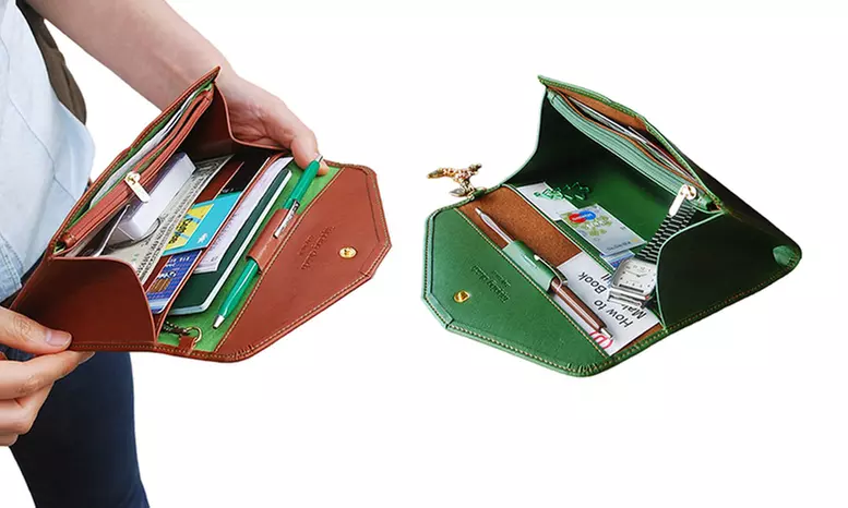 Up To 81% Off on Women's Multi-Compartment Envelope Wallet | Groupon Goods