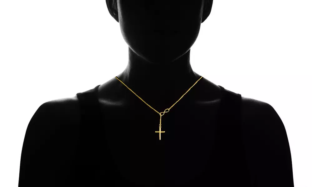 Italian Infinity Cross Necklace | Groupon Goods