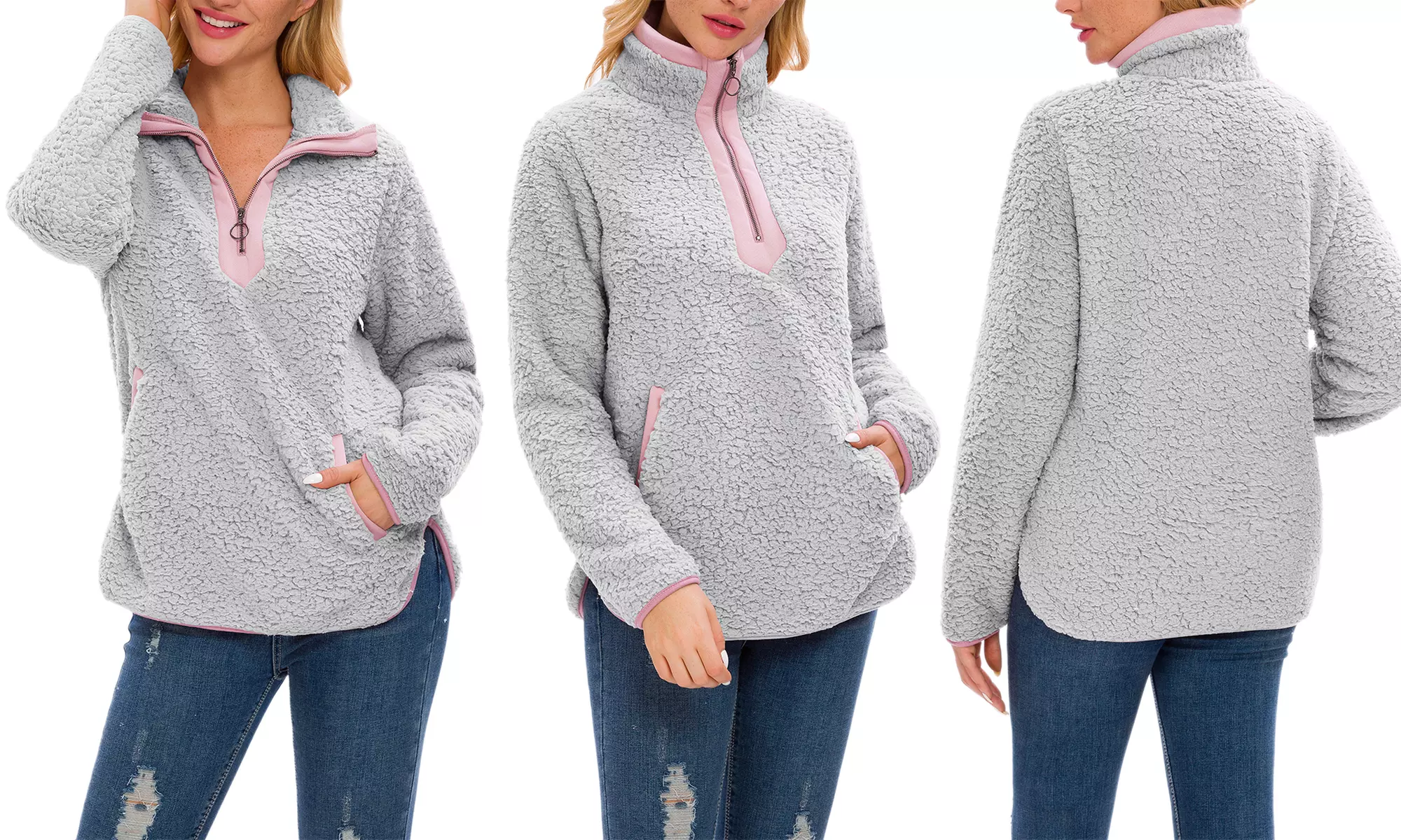 Women's Sherpa Fleece Pullover | Groupon Goods
