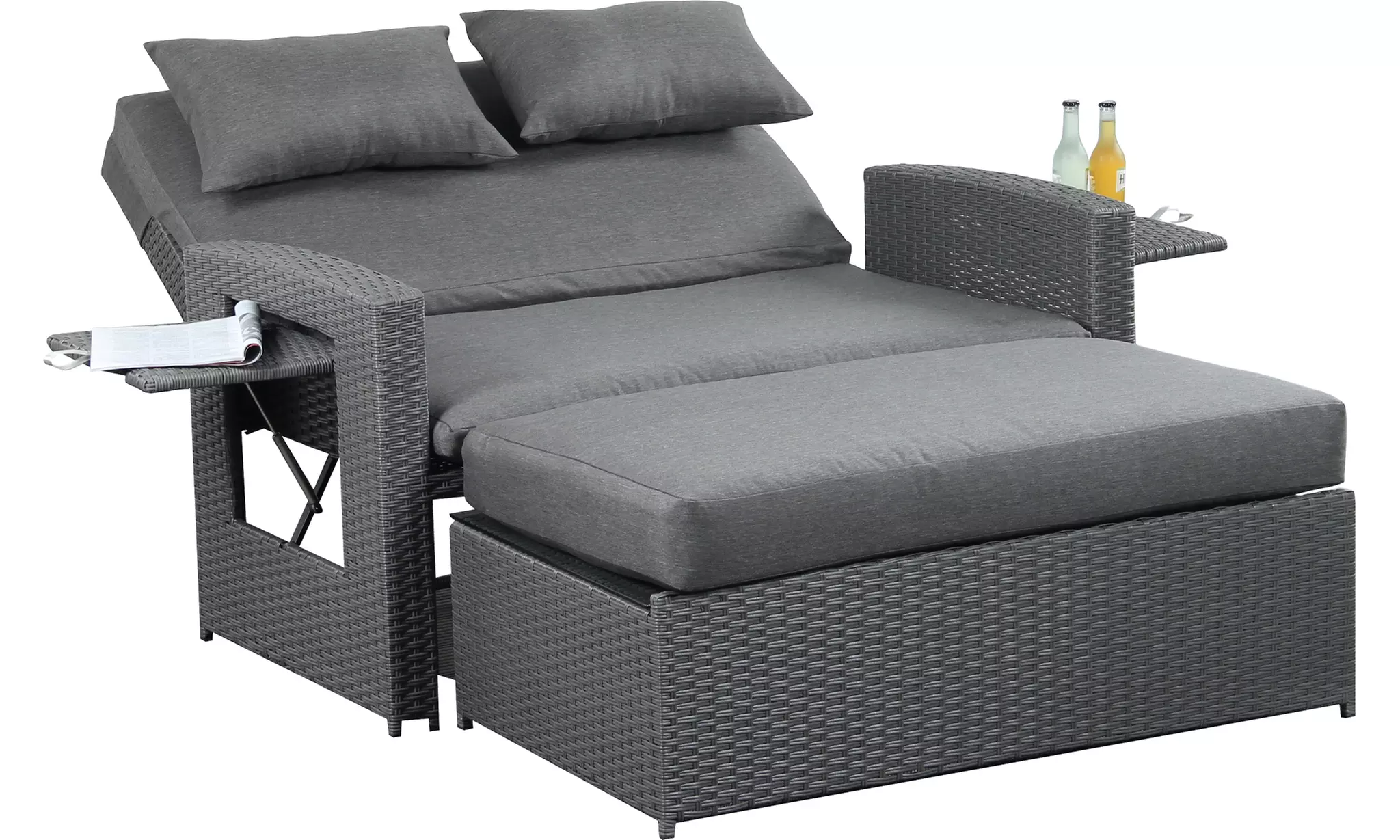 Up To 38% Off on Oasis Two-Seater Rattan Sun Lounger Daybed | Groupon Goods