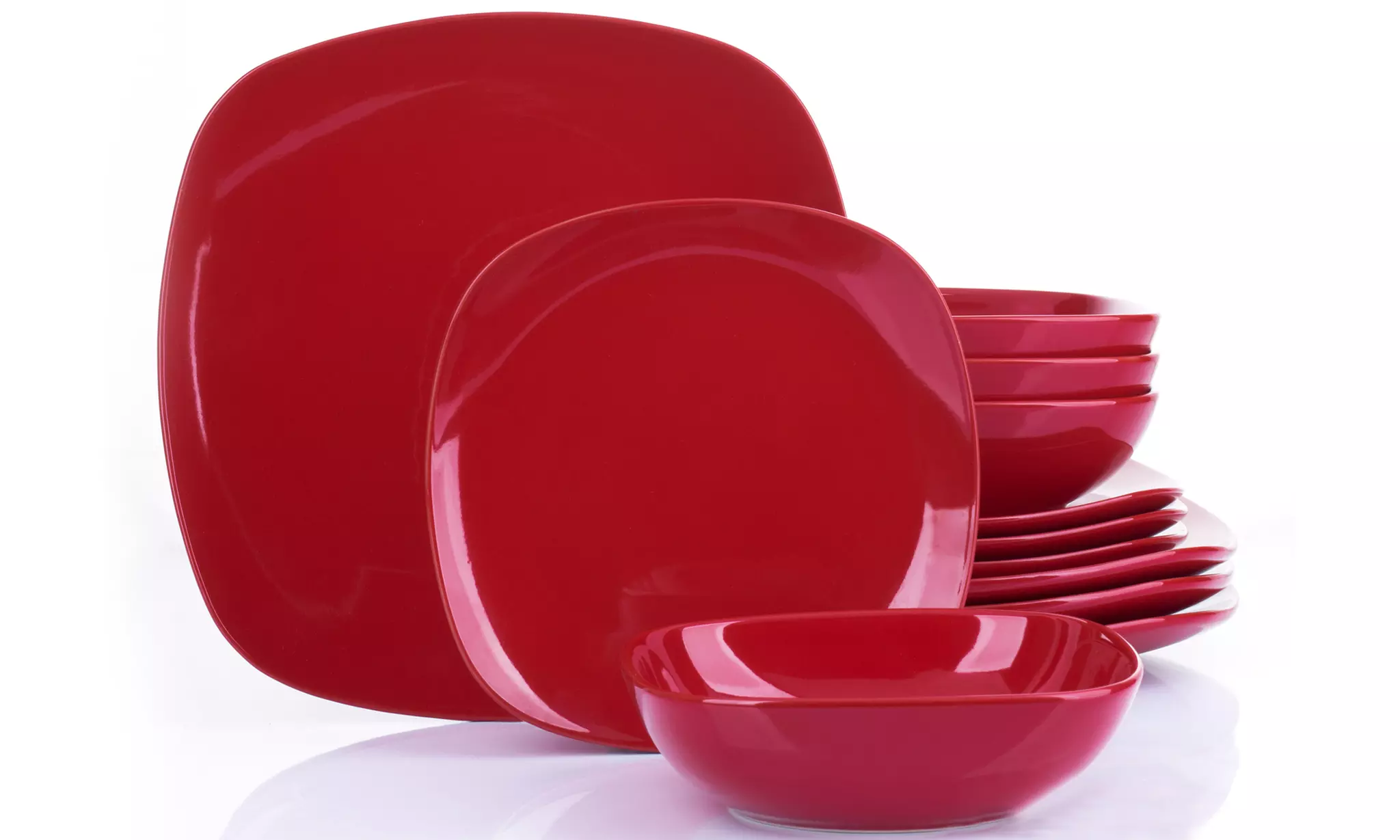 12-Piece Square Dinner Set | Groupon Goods
