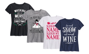Up To 40% Off on Women's Christmas-Themed Tee | Groupon Goods