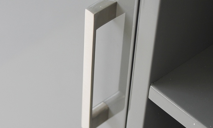 Grey Console Storage Unit | Groupon