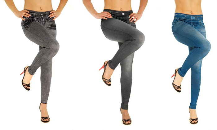 Slimming-Effect Jeggings | Groupon Goods