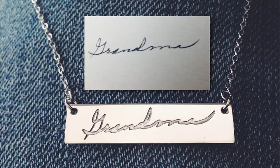 Custom Text Bar Necklace | Groupon Goods