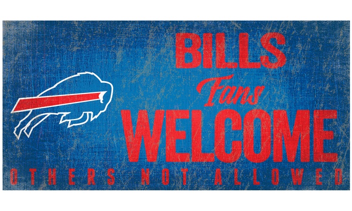 Up To 15% Off on NFL 6" x 12" Fan's Welcome Sign | Groupon Goods