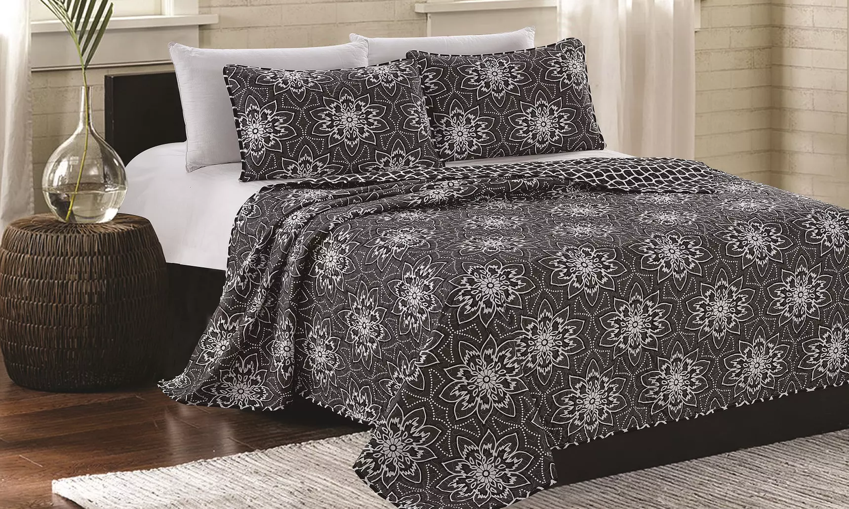 Reversible Coverlet Set | Groupon Goods