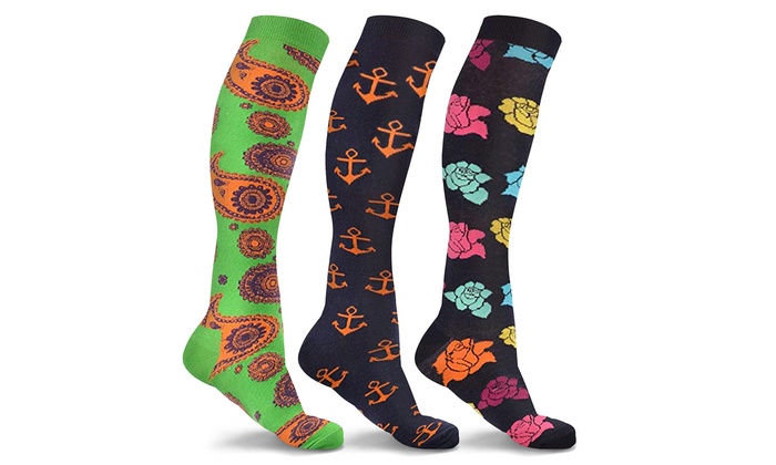 DCF Knee-High Compression Socks (3-Pairs) | Groupon