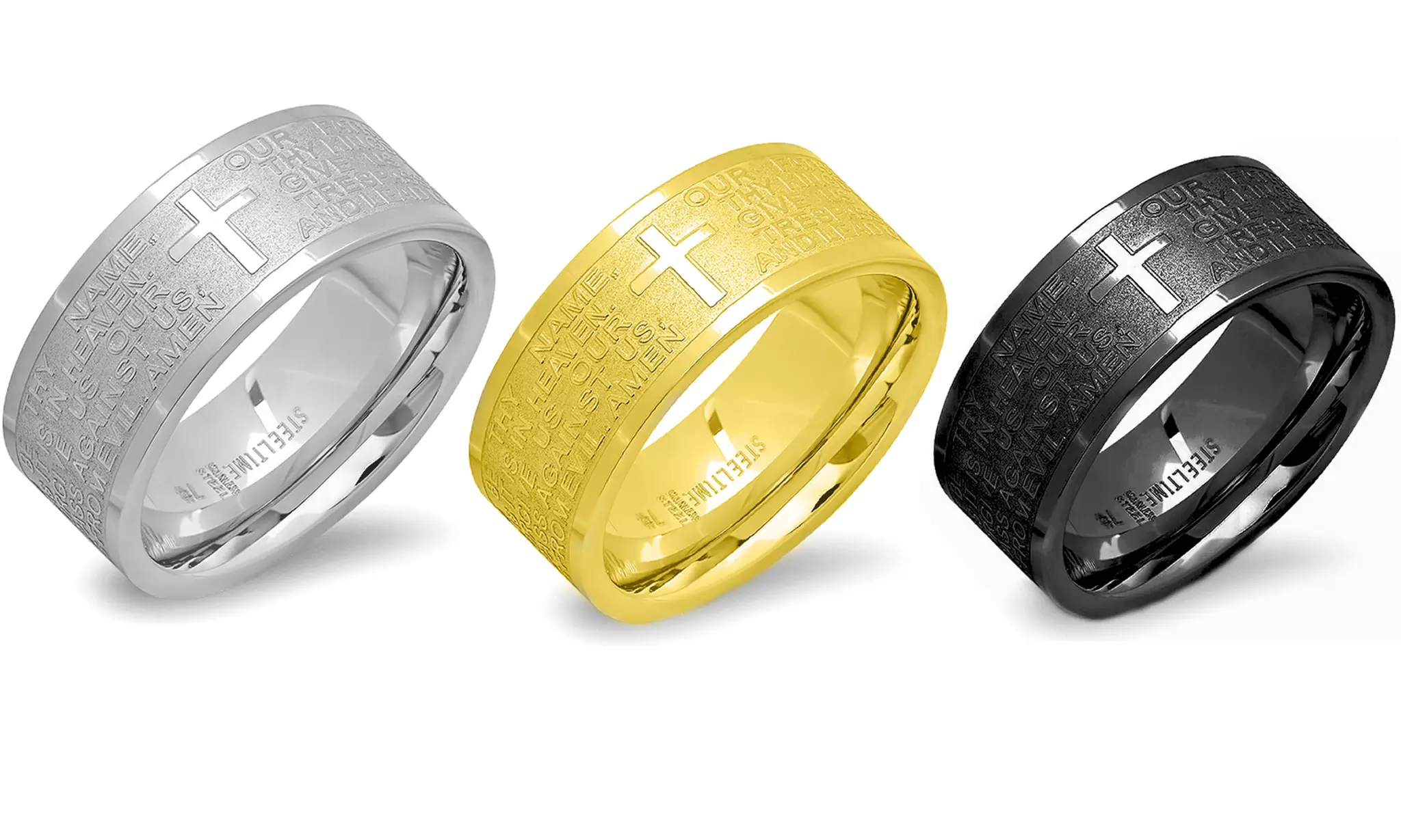 Stainless Steel Prayer Ring | Groupon Goods