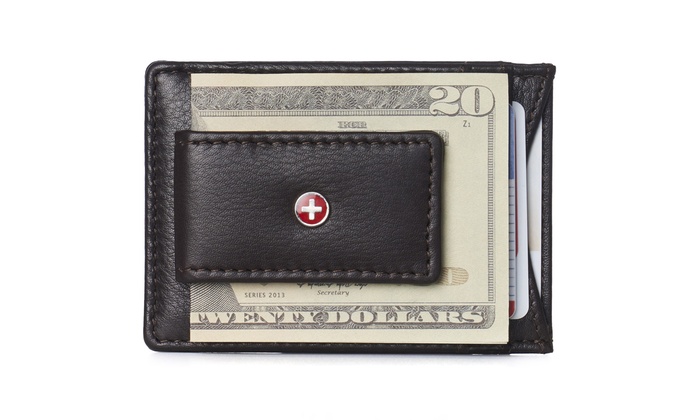 Alpine Swiss Men's RFID Protected Leather Bifold Wallet or Money Clip ...