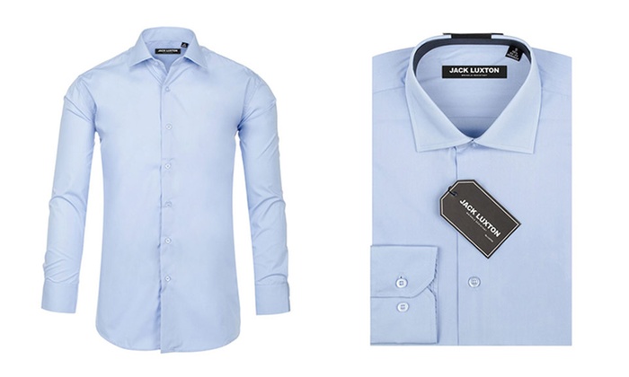 Jack Luxton Men's Slim-Fit Wrinkle-resistant Dress Shirt | Groupon
