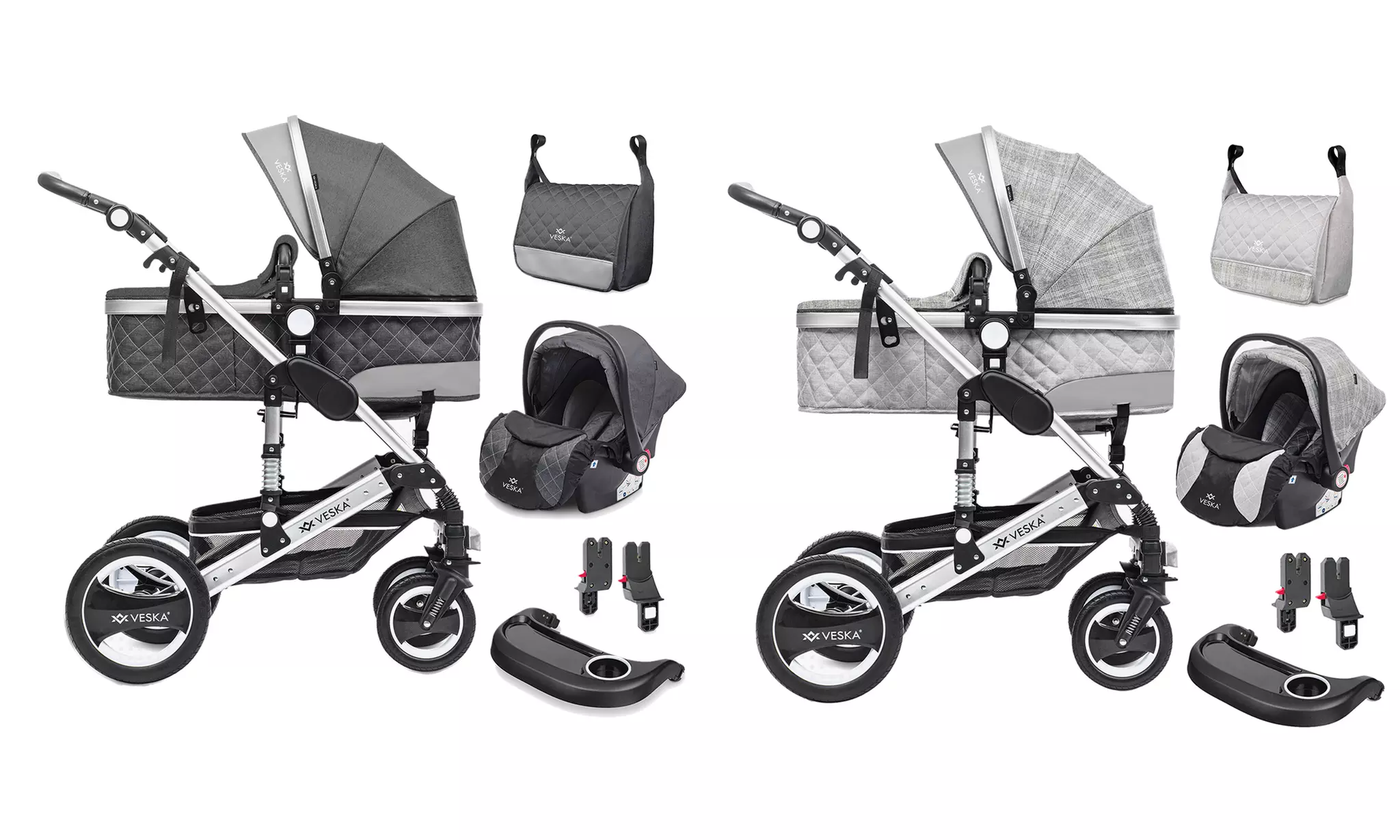Veska Three-in-One Baby Stroller | Groupon Goods