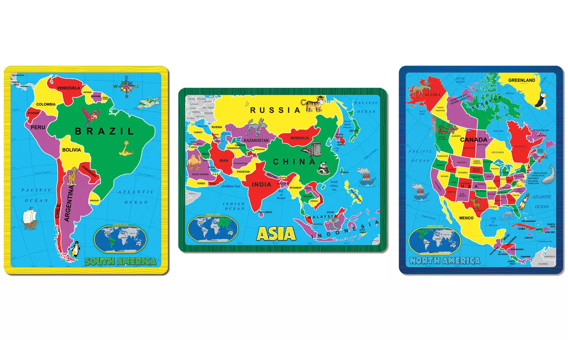 Kids' Continent Puzzle | Groupon Goods