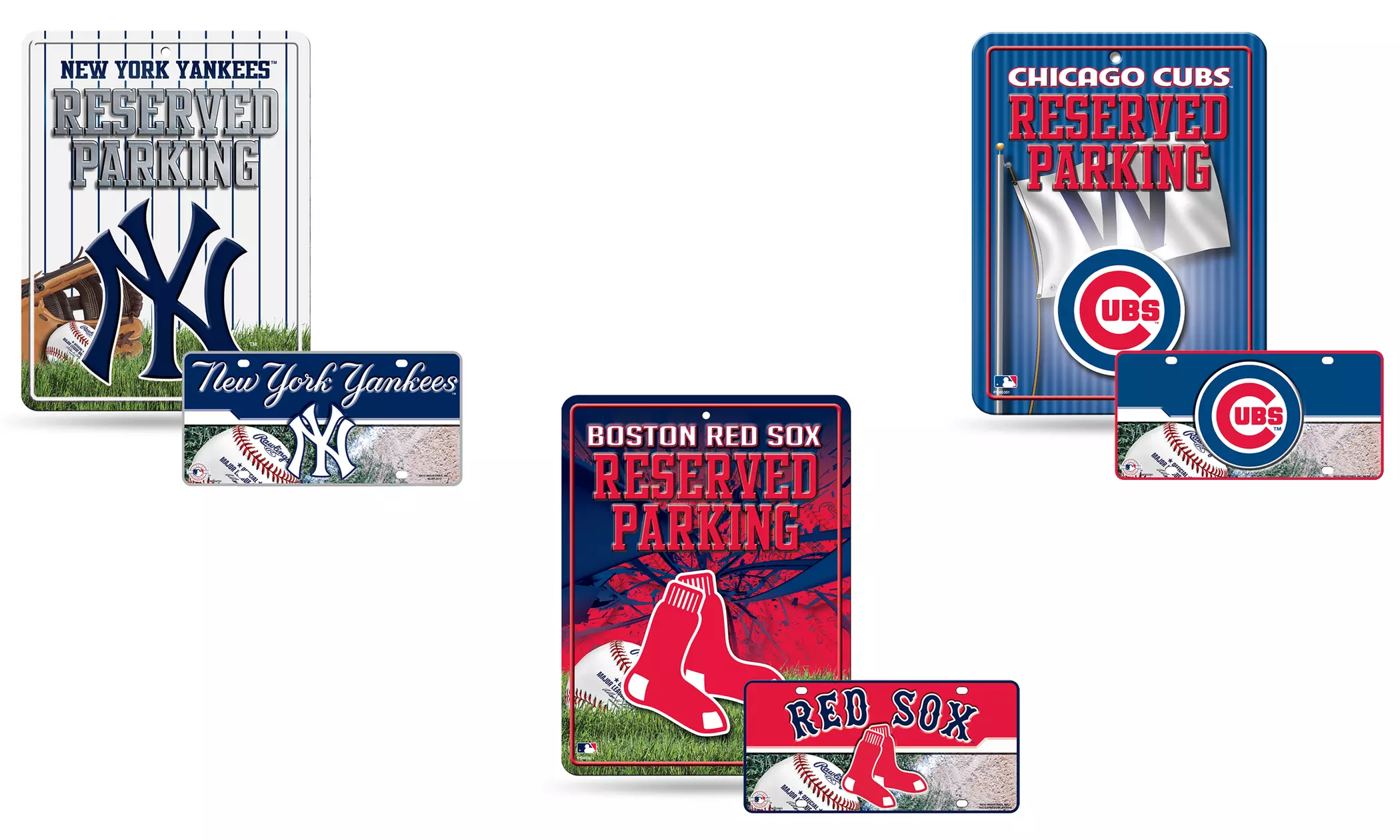 MLB Metal Sign Set (2-Piece) | Groupon Goods