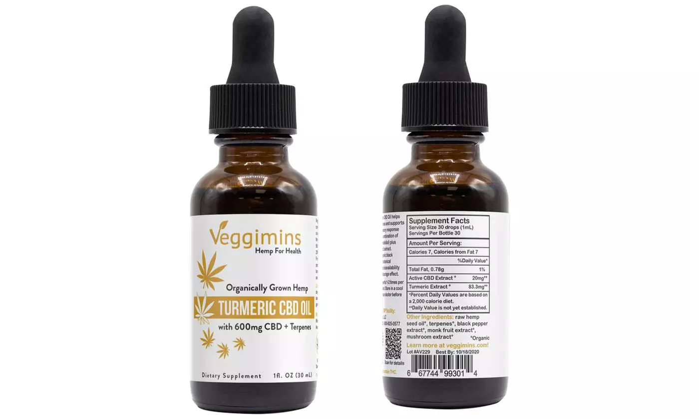 Turmeric CBD Oil (600mg) | Groupon Goods