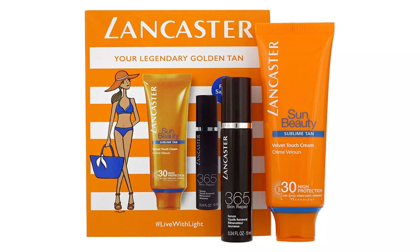 1 ou 2 kits de bronzage avec crème visage et sérum de Lancaster ...
