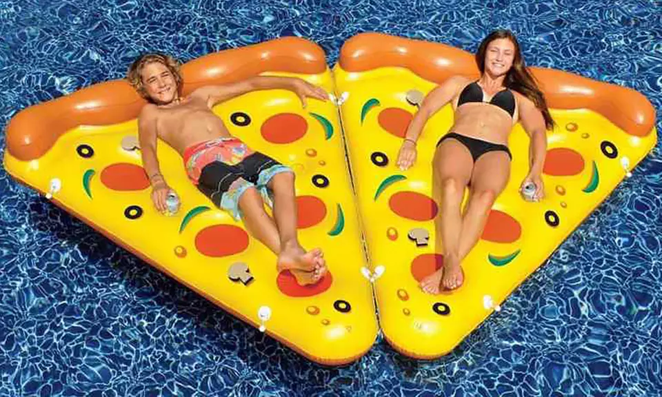 Inflatable Pizza Pool Lounger | Groupon Goods