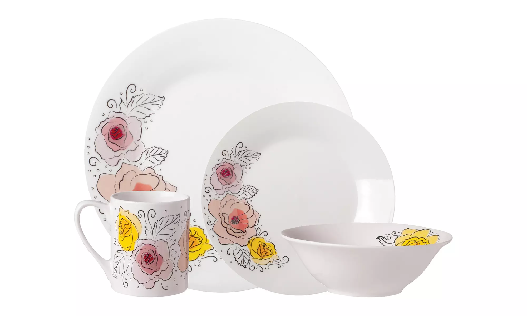 Porcelain Dinnerware (16-Pc.) | Groupon Goods