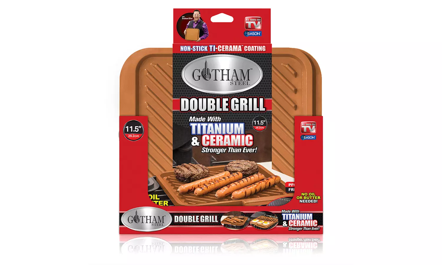 Gotham Steel Double-Sided Grill | Groupon Goods
