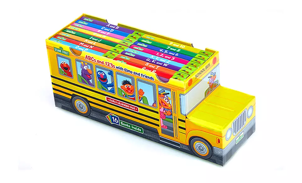 Sesame Street 16-Book Bus | Groupon Goods