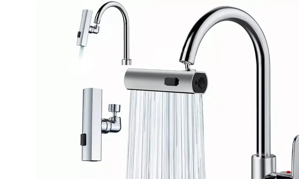 3 In 1 Multifunctional Waterfall Kitchen Faucet Tap Adapter | Groupon Goods