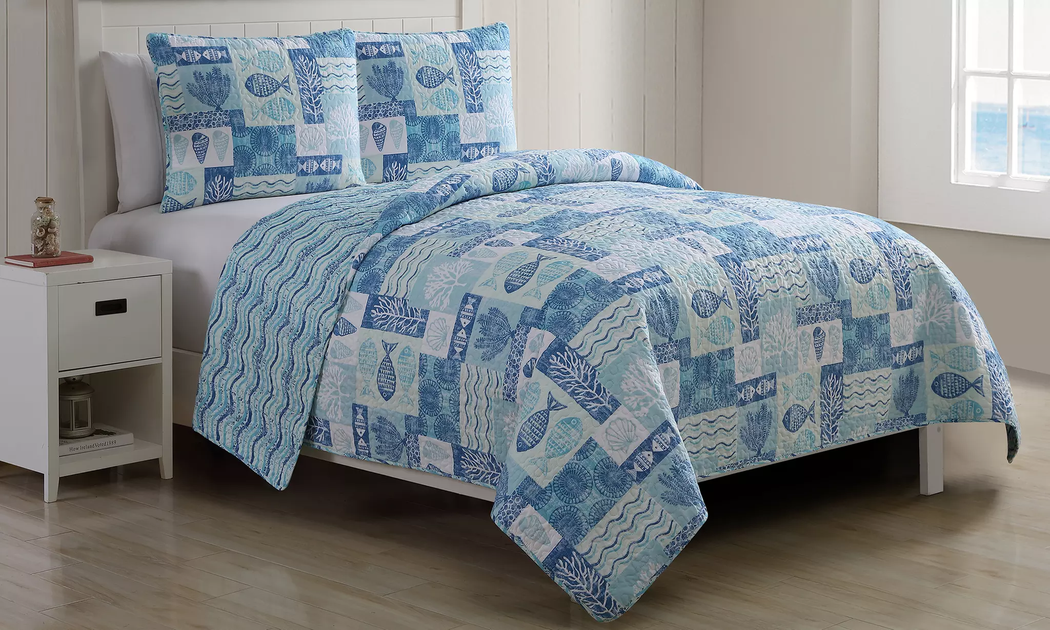 Nautical Quilt Set (3-Piece) | Groupon Goods