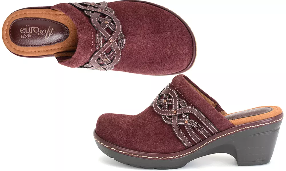 EuroSoft Britta Suede Clogs | Groupon Goods