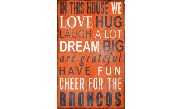 Up To 14% Off on NFL 12"x19" In This House Sign | Groupon Goods