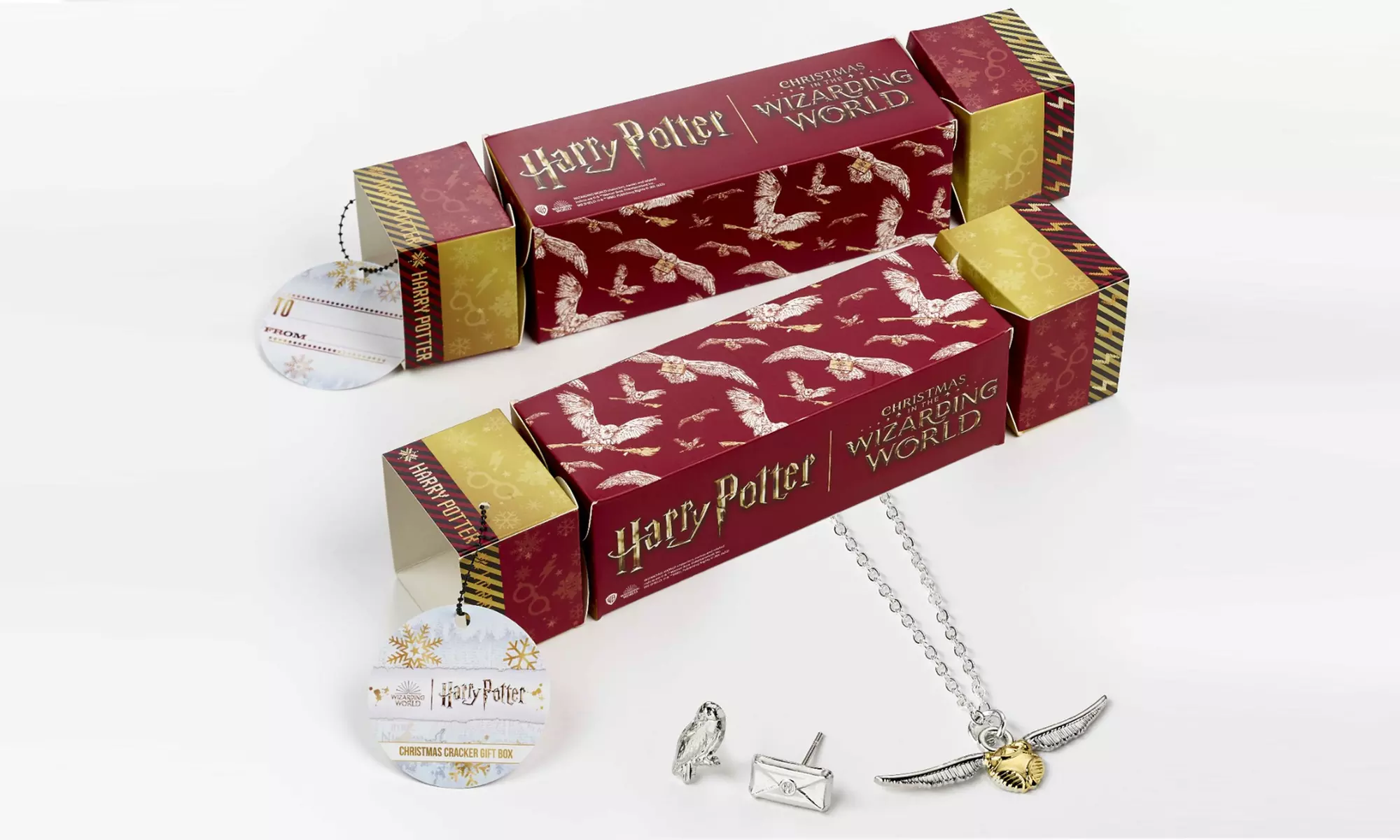 Harry Potter Red Hedwig Gift Cracker with Necklace and Earrings ...