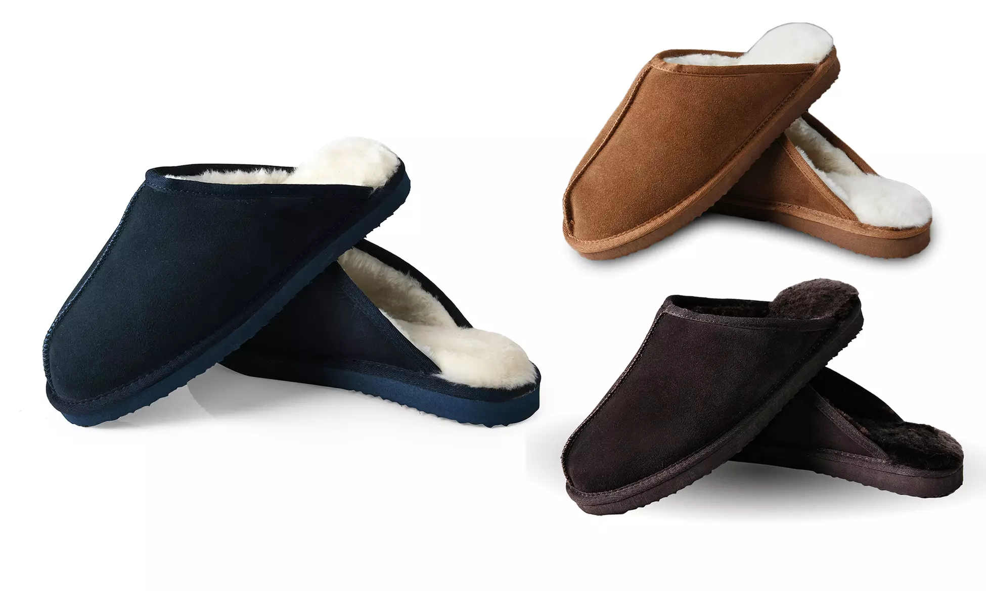 Up To 59% Off on Snow Paw Men's Sheepskin Slippers | Groupon Goods