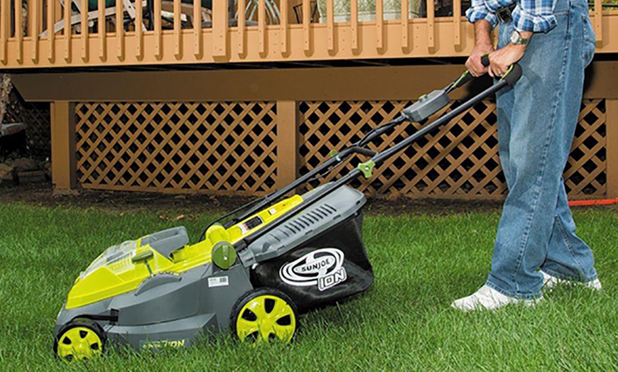 Sun Joe iON 40V Hybrid 16 in. Lawn Mower | Groupon