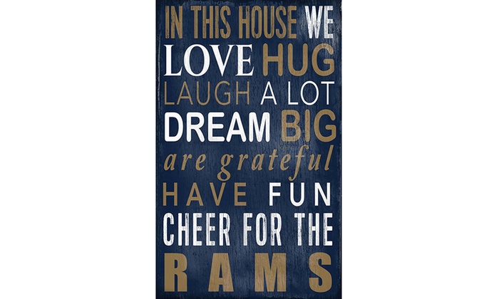 Up To 14% Off on NFL 12"x19" In This House Sign | Groupon Goods