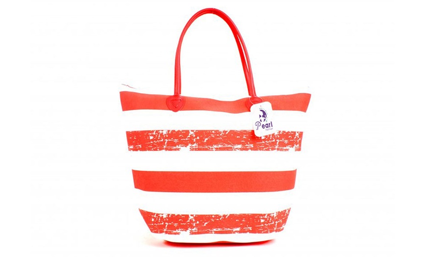 Strandtasche im Streifen-Design | Groupon