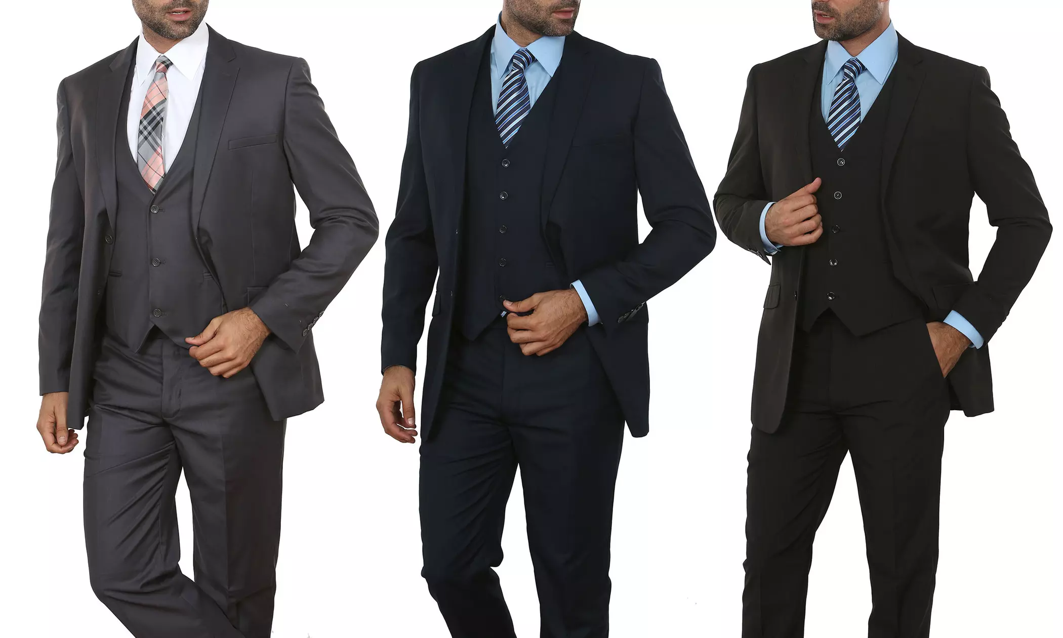 Retro Paris Men's 3-Piece Suit | Groupon Goods