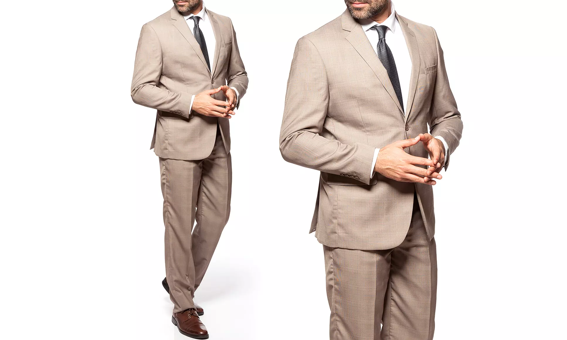 Mario Rossi Check Pattern Suit | Groupon Goods