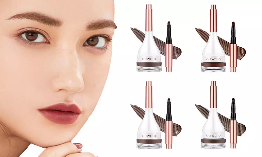 O.TWO.O Waterproof Eyebrow Pomade with Brush | Groupon Goods