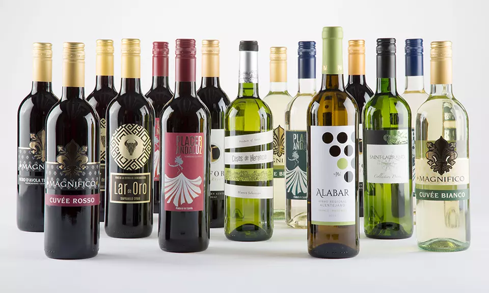15-Bottle Wine Packs | Groupon Goods