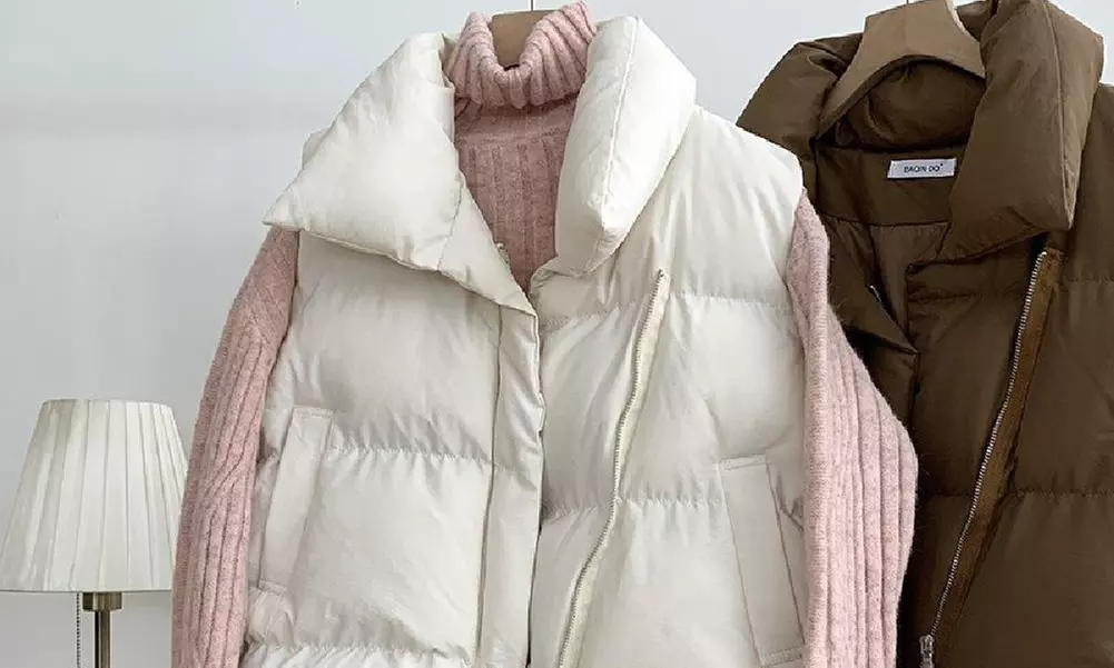 Gilet d'hiver chaud et matelassé en polyester et coton | Groupon Shopping