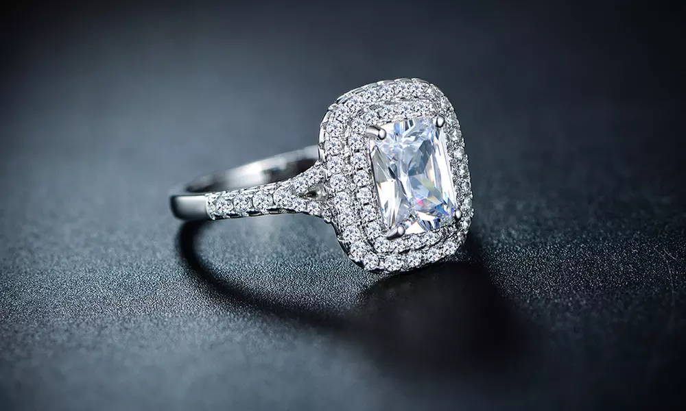 CZ Engagement Ring by Barzel | Groupon Goods