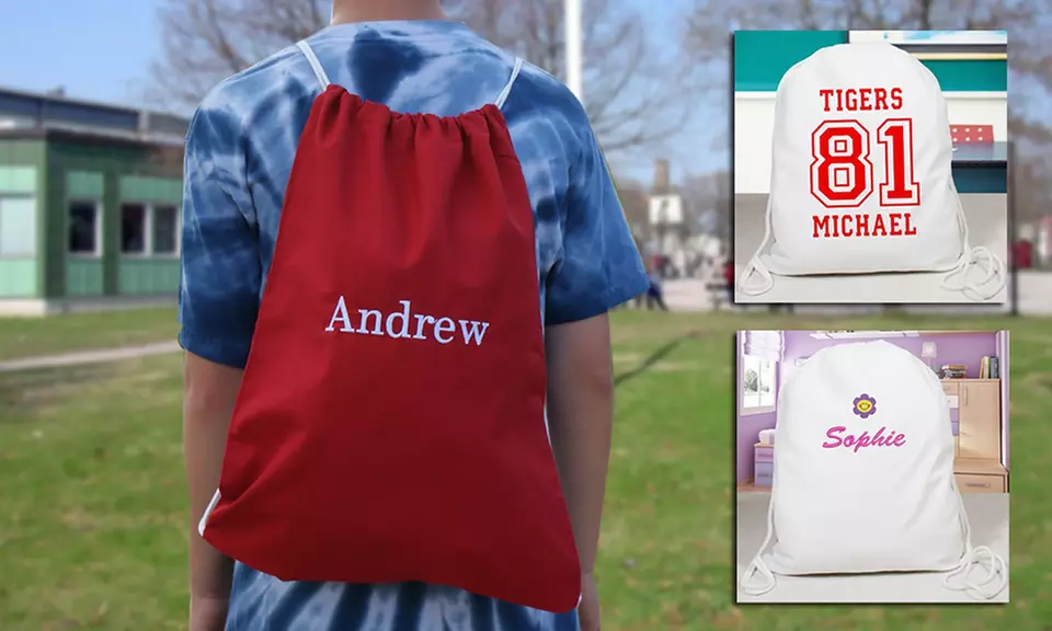 Personalized Drawstring Bags | Groupon Goods