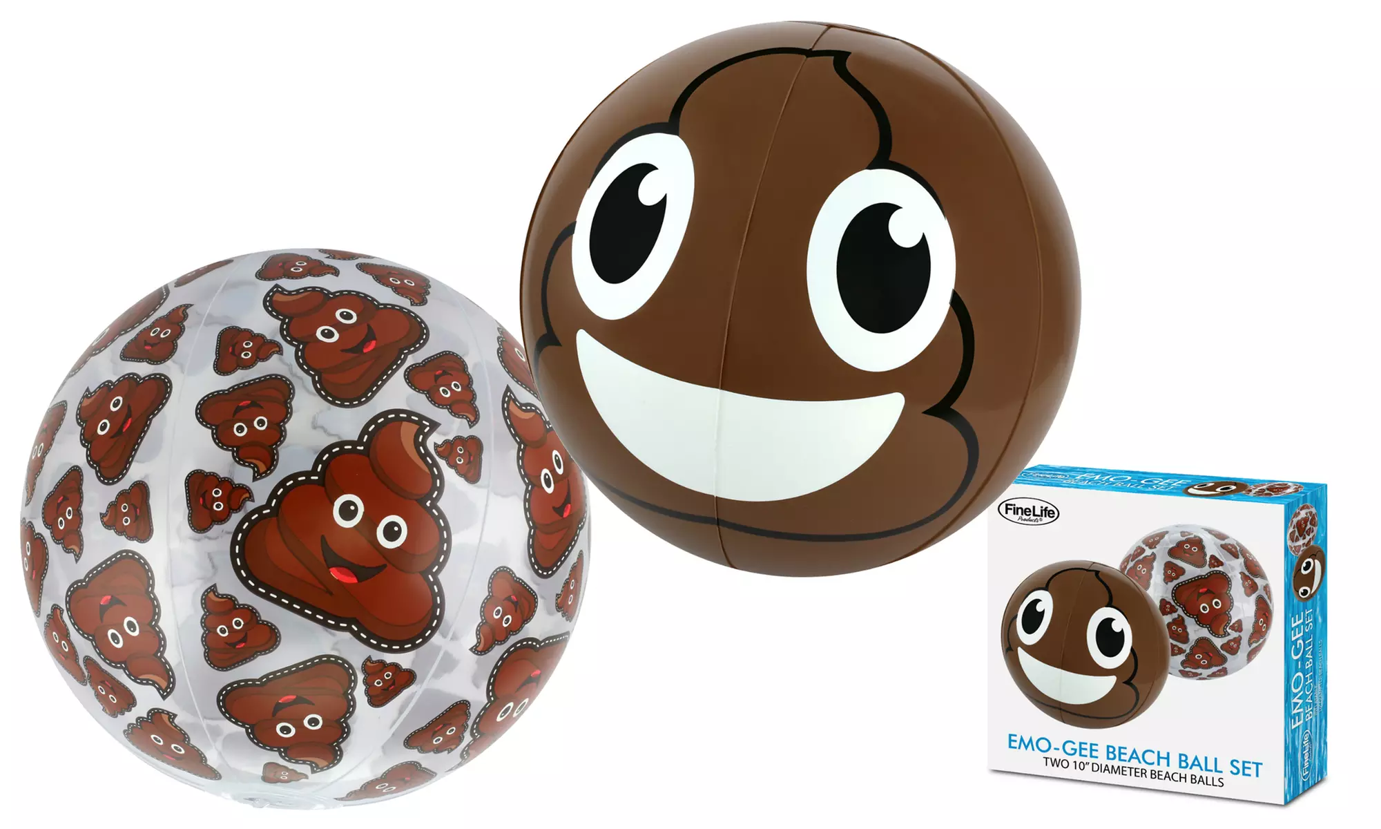 Poop Emo-Gee Beach Ball Set | Groupon Goods