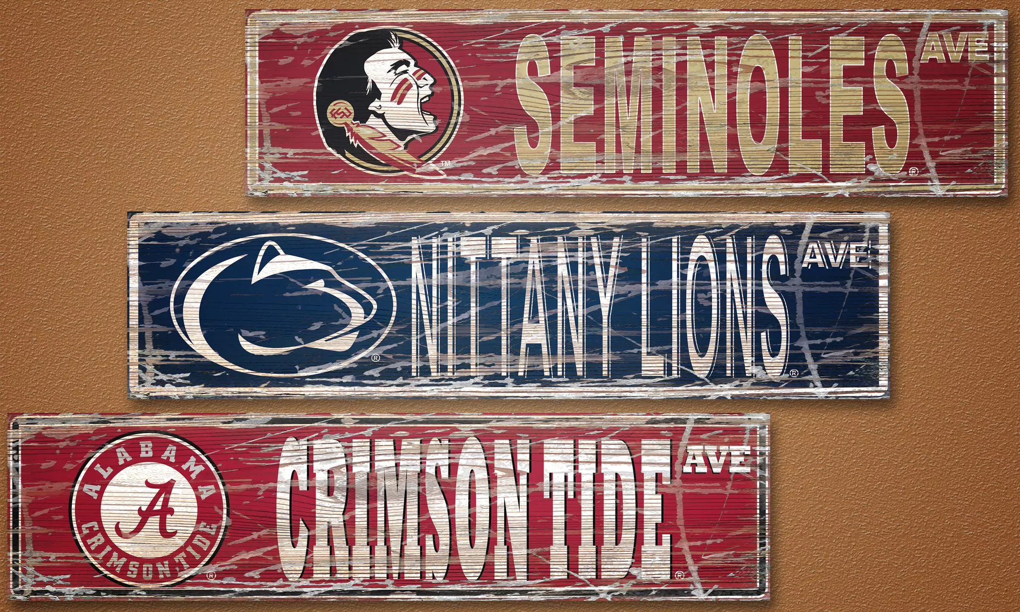 NCAA Distressed Street Signs | Groupon Goods