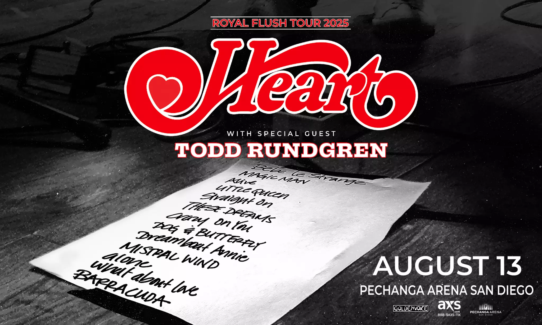 Heart Royal Flush Tour Todd Rundgren Pechanga Arena San Diego 2025 in ...